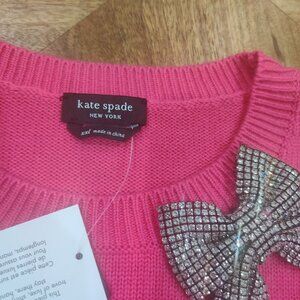 kate spade | Sweaters | Kate Spade Sweater With Rhinestone Bow Size Xxl ...